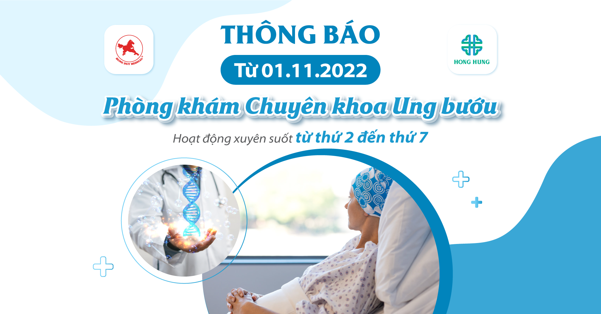 Thông báo: Phòng khám Chuyên khoa Ung bướu sẽ hoạt động xuyên suốt từ ...