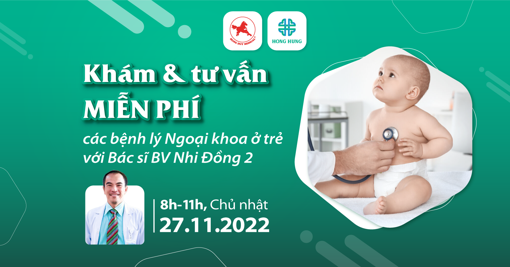 Thăm khám miễn phí các bệnh lý Ngoại khoa ở trẻ với bác sĩ Bệnh viện ...